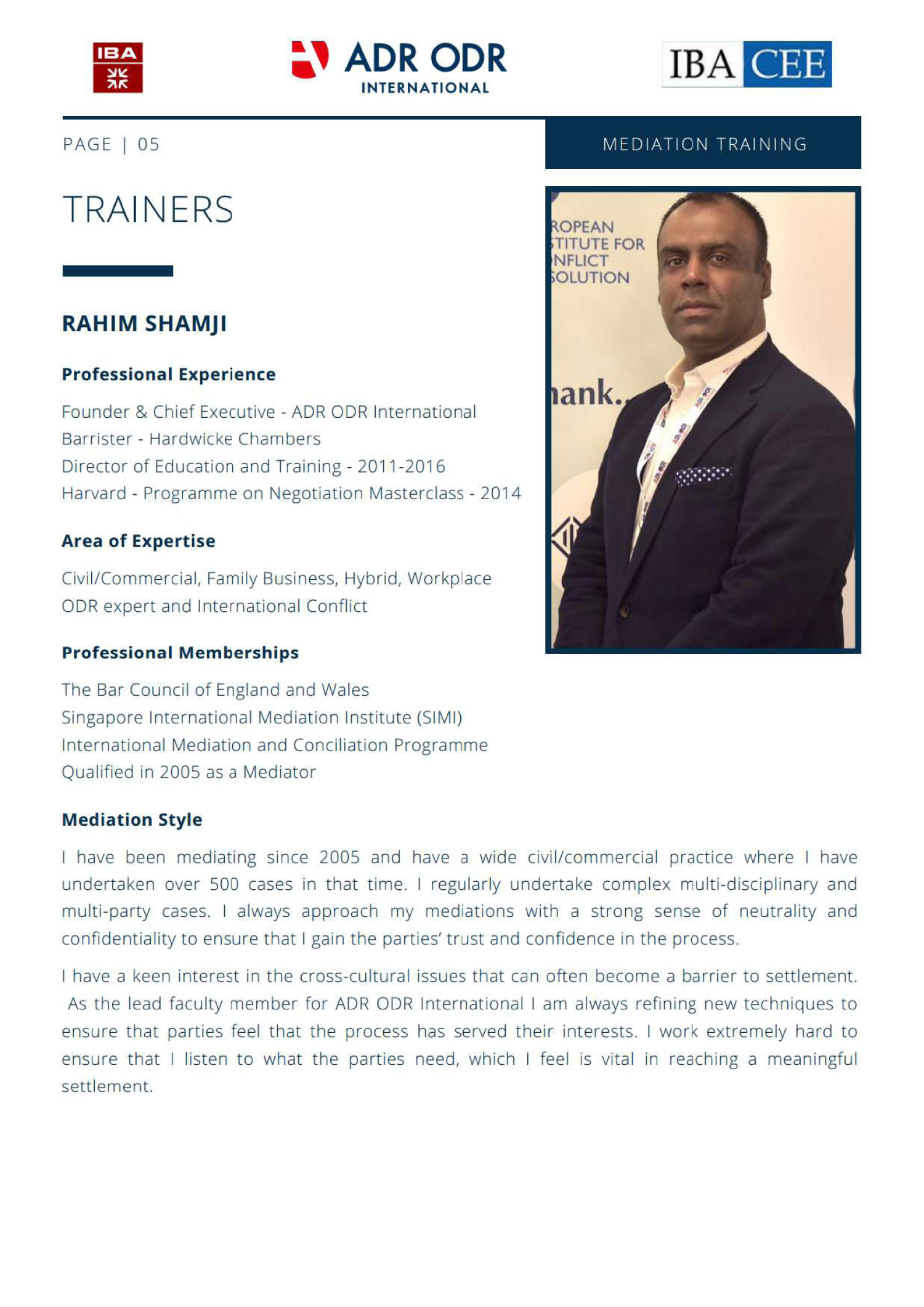 Civil/Commercial Mediation Online Training